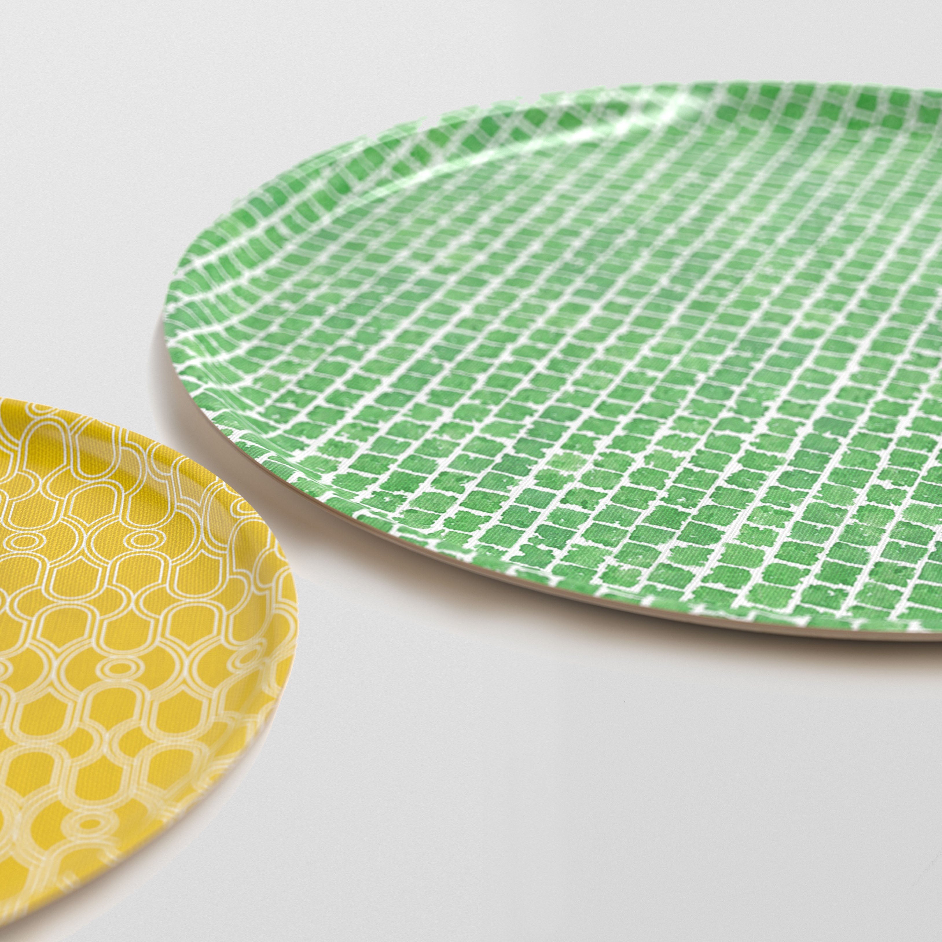 Green Cobble Tray | Contemporary Graphic Accent – And Objects