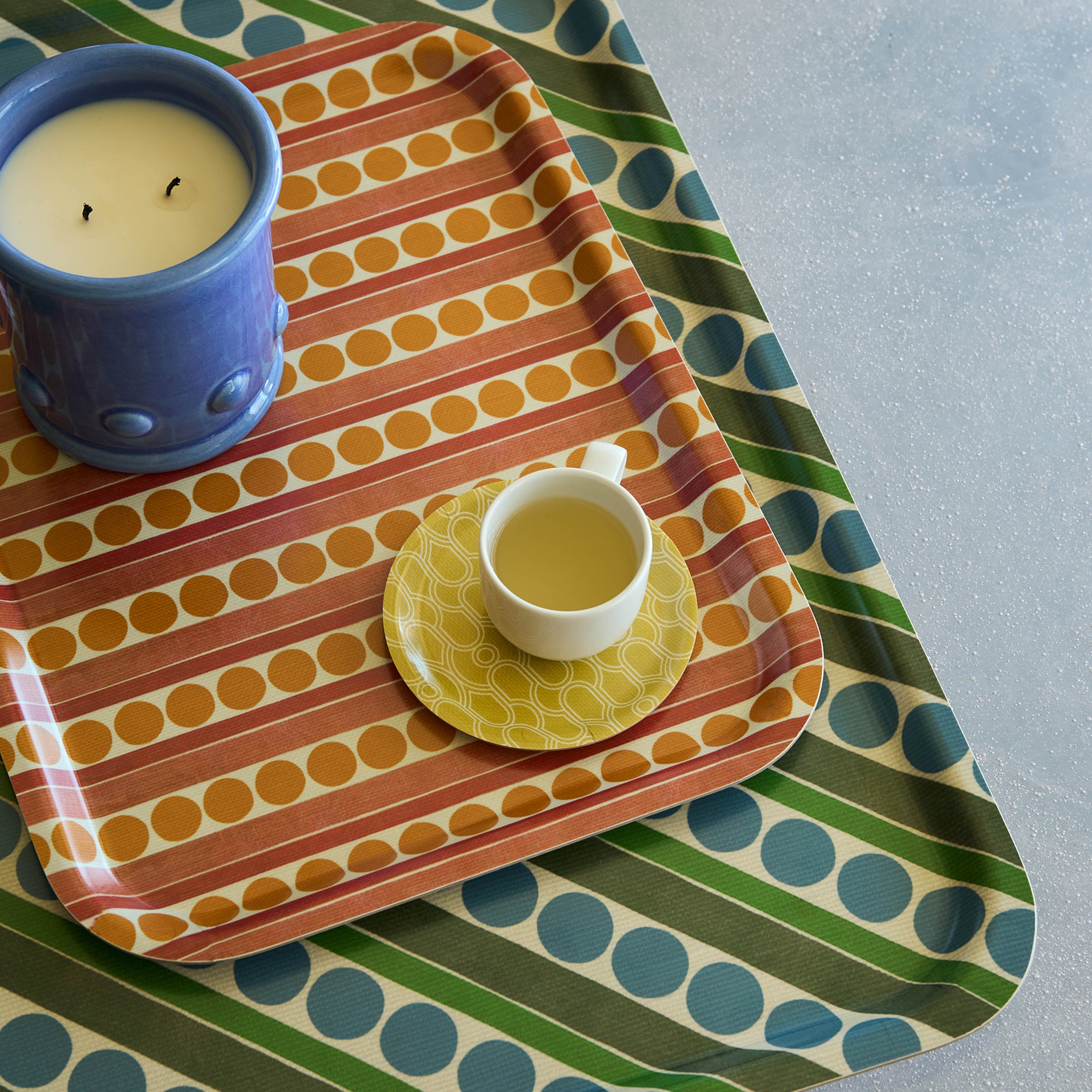 Tray - Olive Dash Dot – And Objects